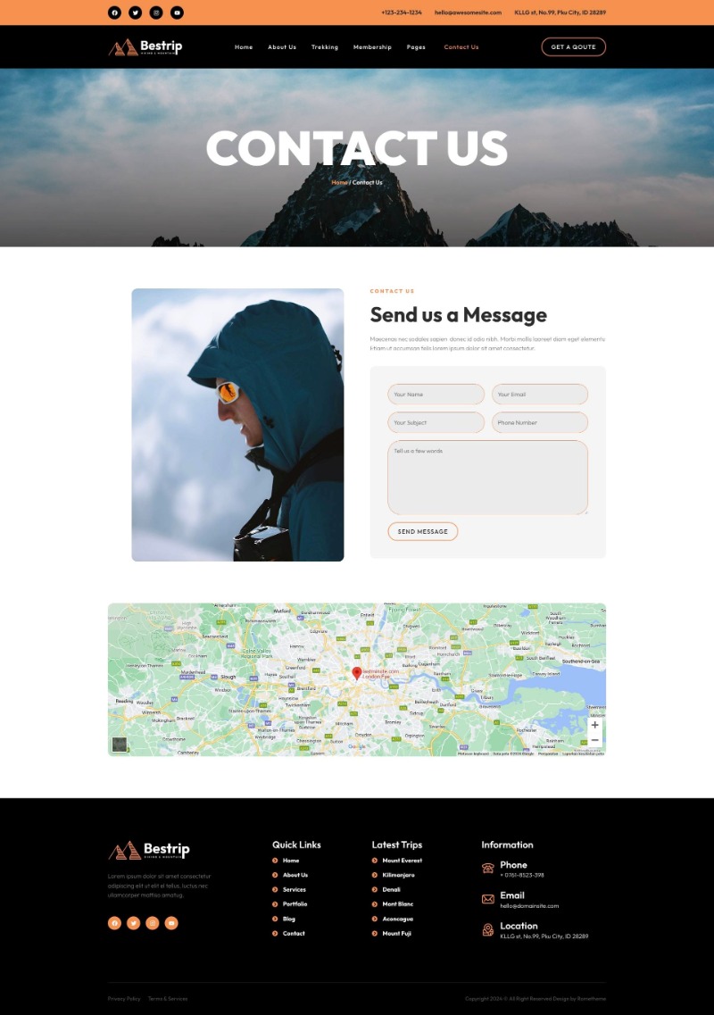 Bestrip - Hiking & Mountain Elementor Template Kit by Rometheme | ThemeForest